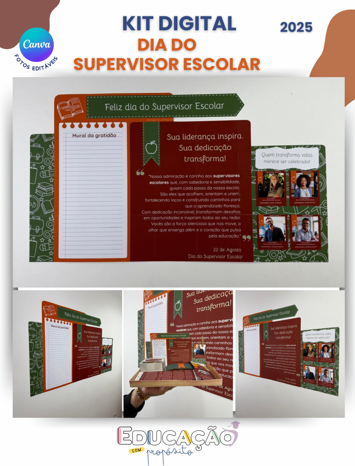 Kit – Dia do Supervisor Escolar 2025 - Educação com Propósito