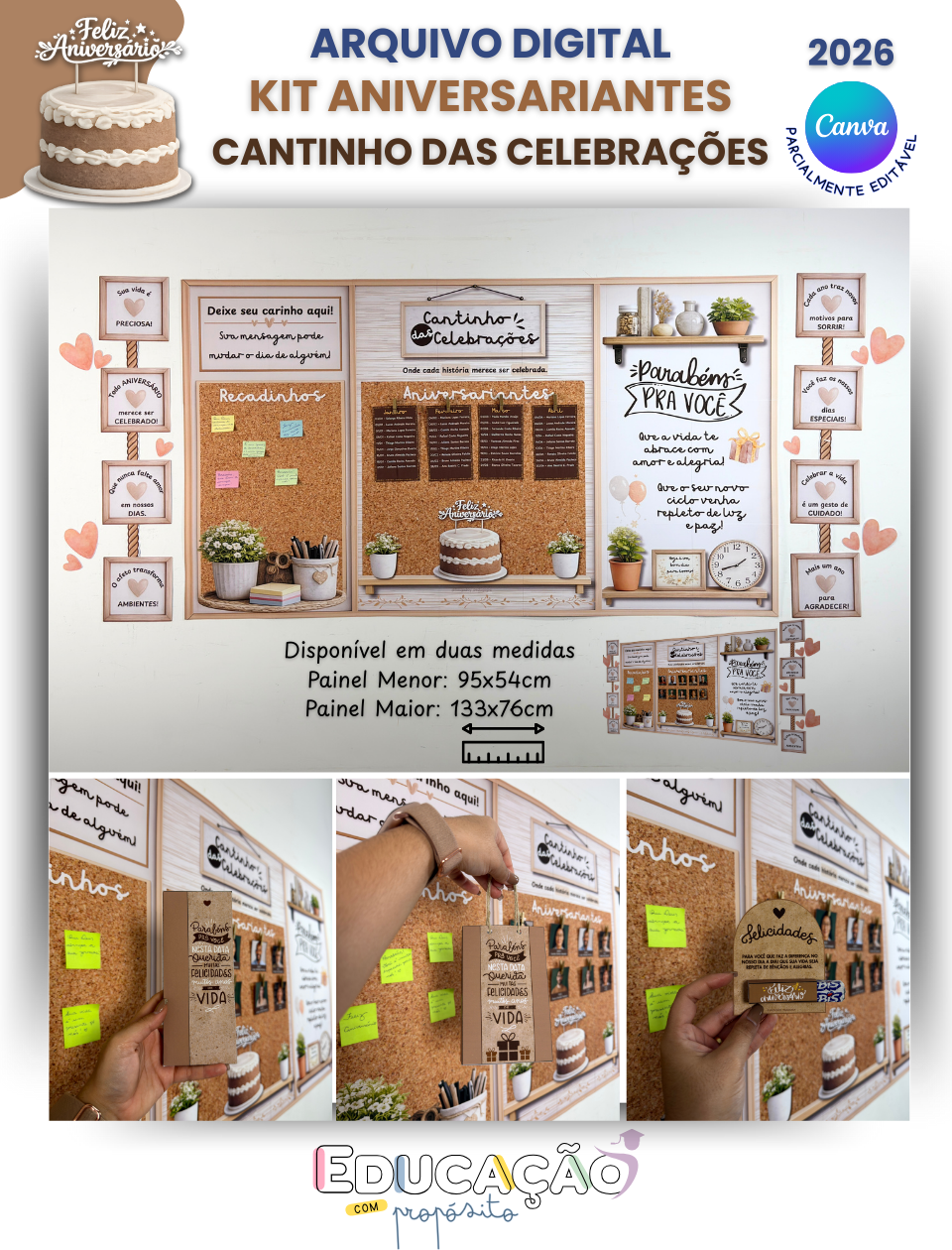 Kit Aniversariantes – Cantinho das Celebrações - Educação com Propósito
